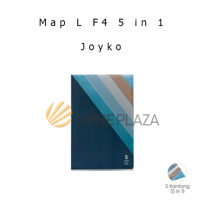 Map L Folio Joyko 5 in 1 CS-12-F4 Clear Sleeves F4 Bening Transparan